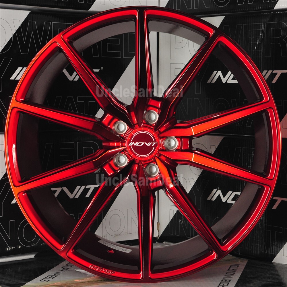 20x10 5x114.3 +40 INOVIT FRIXION5 CANDY RED MACHINE TINT 10 SPOKE WHEEL ...