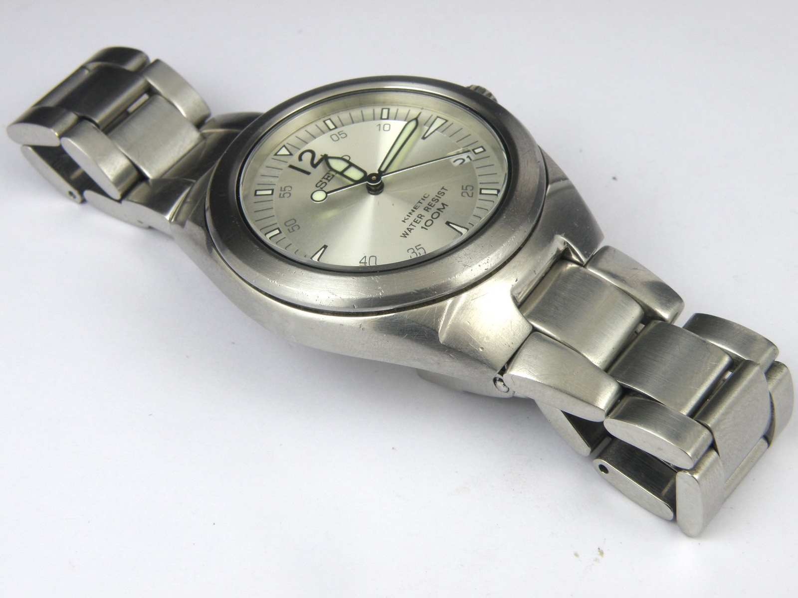 Mens Vintage Seiko Kinetic Watch 5M62-0A90 - 100m - Gem