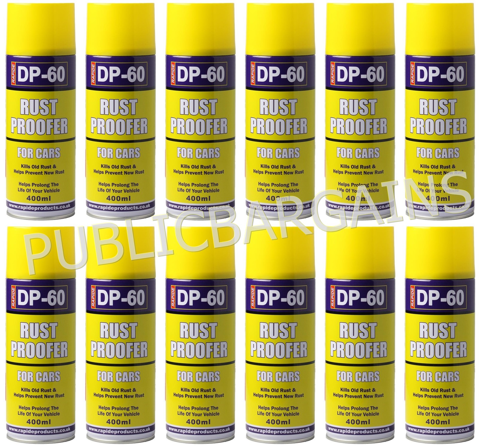 400ml 6 x DP-60 RUST PROOFER RUST CLEANER CAR BODYWORK DENTS RUST LONG ...