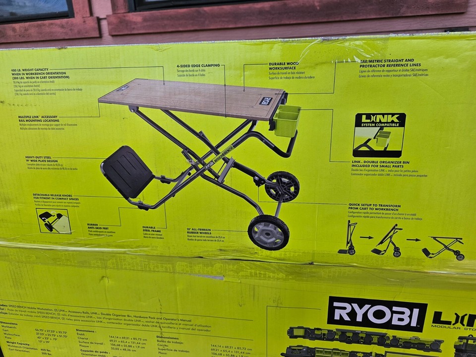Ryobi STM202 SPEED BENCH Mobile Workstation Large 42" x 22" - Brand New ...