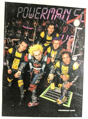 POWERMAN 5000 SPIDER ONE FULL BAND MAGAZINE FULL PAGE PINUP POSTER ...