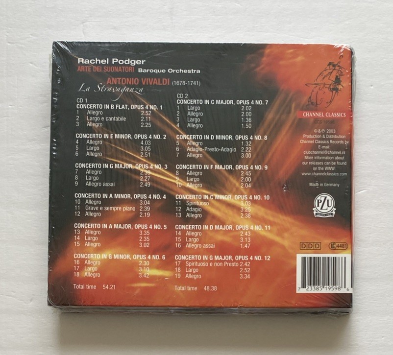 Antonio Vivaldi La Stravaganza By Rachel Podger (CD, 2003, 2-Disc Set ...
