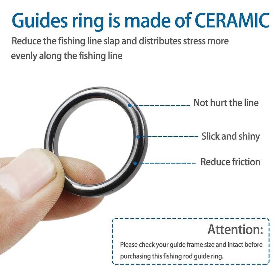 Guide Rings Fishing Ring Carp Fishing Ceramic DIY Fish Rod Repair Kit ...