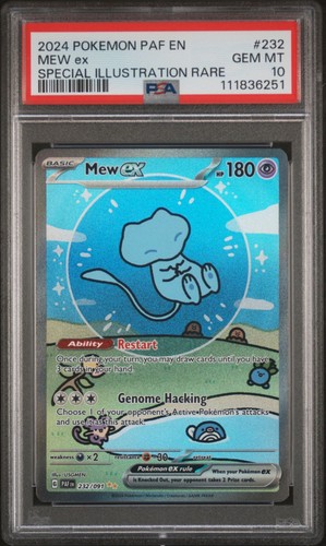 Pokemon Mew ex 232/091 PSA 10 GEM MINT Paldean Fates Bubble Mew SIR ...
