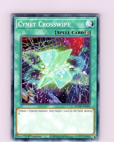 Yu-Gi-Oh TCG Cynet Crosswipe BODE-EN096 1st Edition Common Card NM | eBay