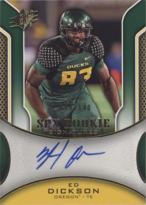 2010 SPx - Rookie Signatures Ed Dickson #163 /140 (AU, RC) for sale ...