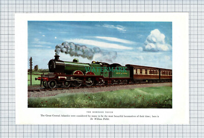 C4584) Great Central Atlantic Sir William Pollitt Train Engine Print ...