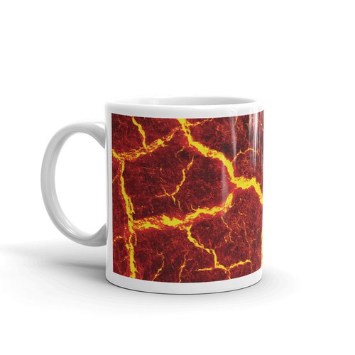 Hot Molten Lava Flow Volcano Geology - High Quality 10oz Coffee Tea Mug ...