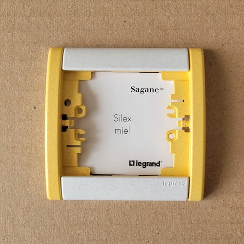 LEGRAND SAGANE 85050 - 1 Plaque 1 poste - SILEX MIEL - SANS VIS | eBay
