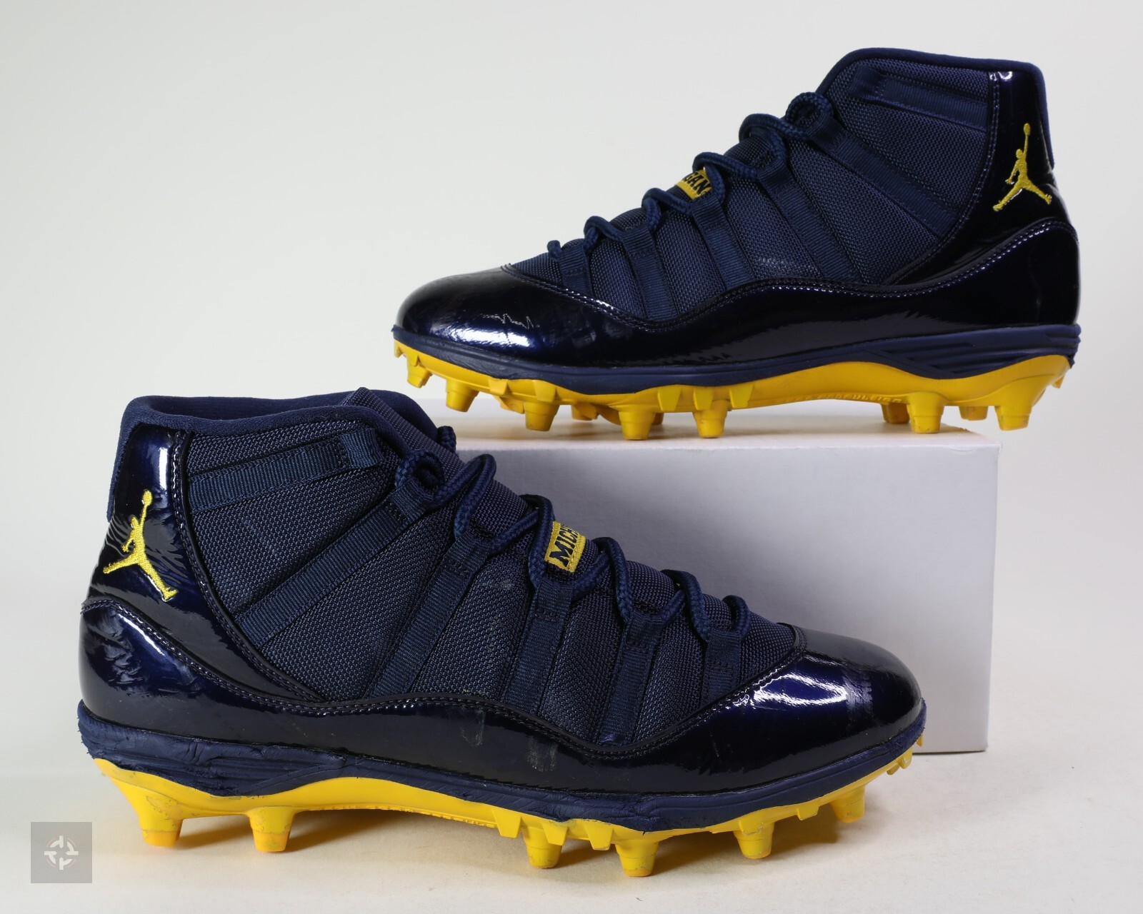 Nike Jordan 11 Superbad Michigan Player Exclusive Football Cleats Size ...