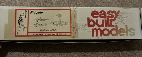 Easy Built Models D-1 De Havilland Mosquito Bomber 25" Balsa Wood ...