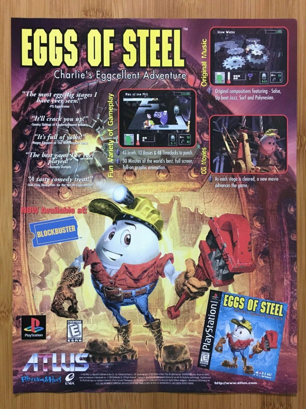 Eggs of Steel PS1 Playstation 1 1998 Vintage Print Ad/Poster Art ...