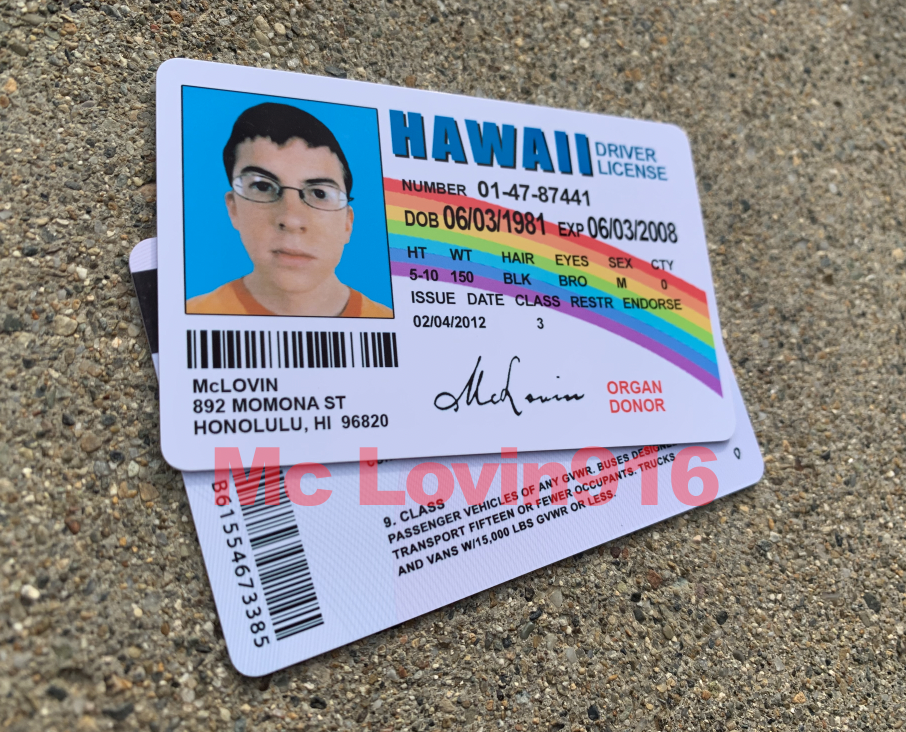🌈🤓 McLovin ID CARD Movie Superbad Mc Lovin Ultra High Definition PRINT ...