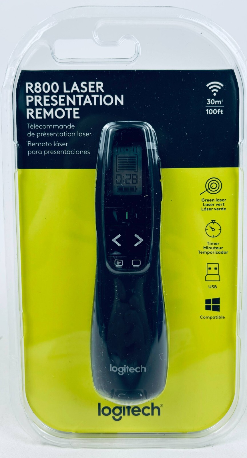 Logitech R800 Laser Presentation Remote Control - Black for sale online ...
