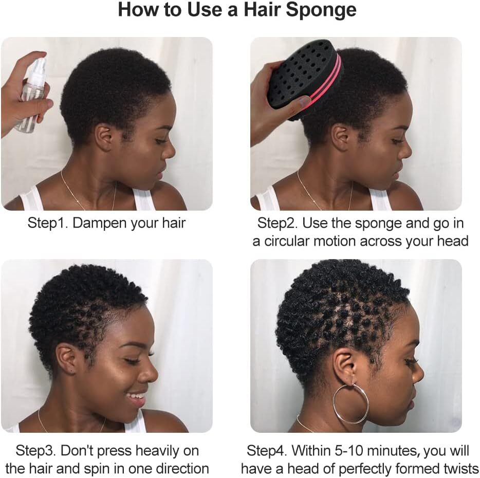 Wave Barber Sponge Hair Brush Afro Curl Twist Dreads Coil Wave Tool Men ...