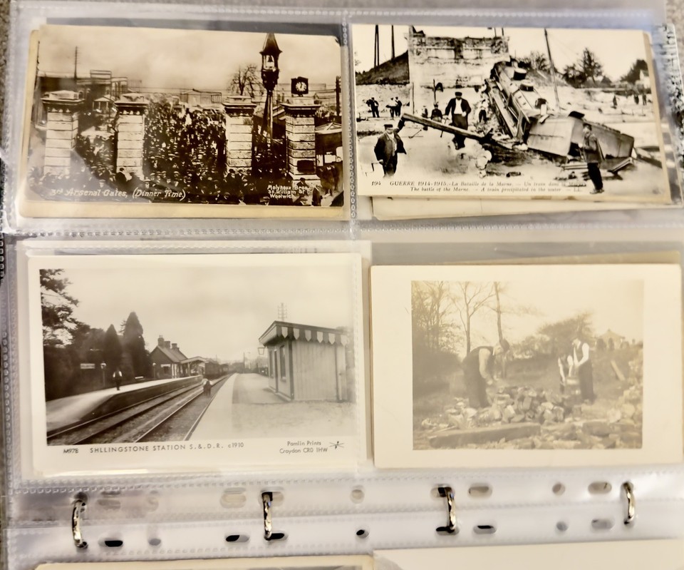 Collectors Postcard Album Containing 96 Rare Antique Social History ...