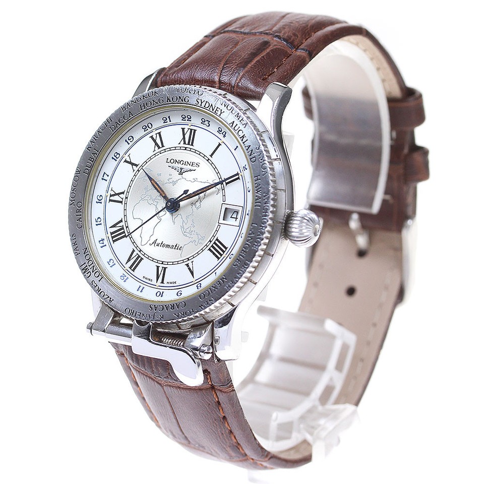 Longines Lindbergh Gmt Date L2.610.4 Automatic SS Silver Dial 38mm ...