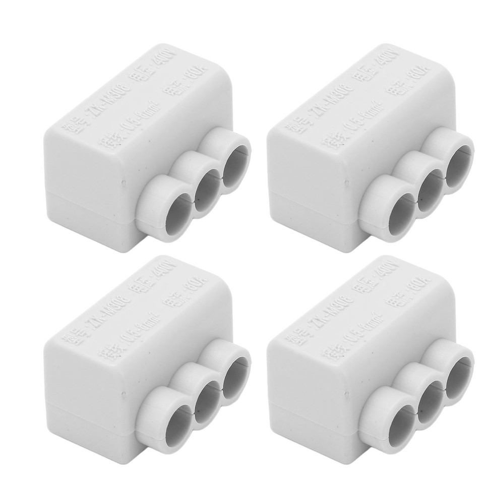 Splitter Wire Connector 1 In 3 Out Brass Conductor Quick Wiring ...