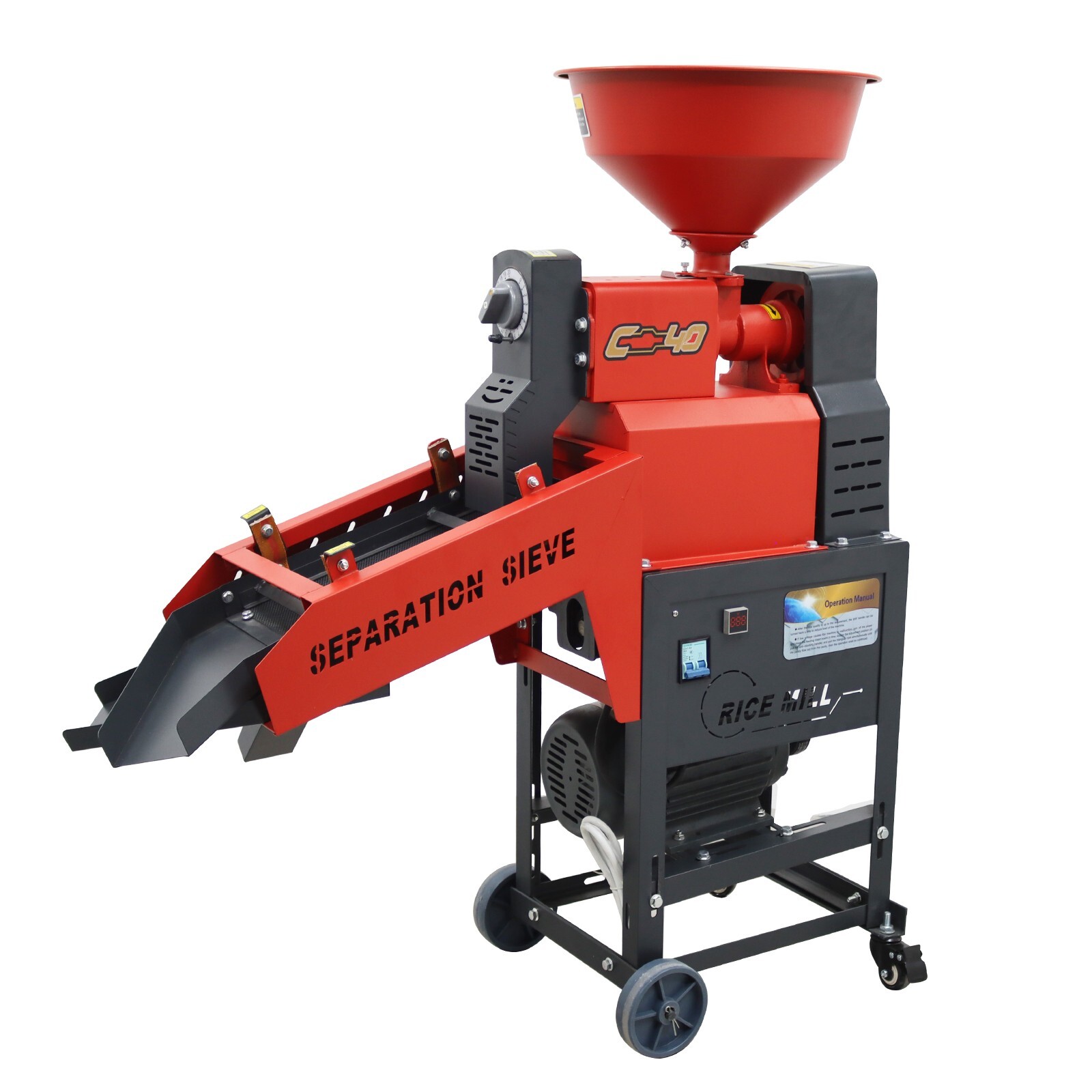 Farm Rice Milling Machine Millet Peeling Machine 220V with Wheels 130 ...
