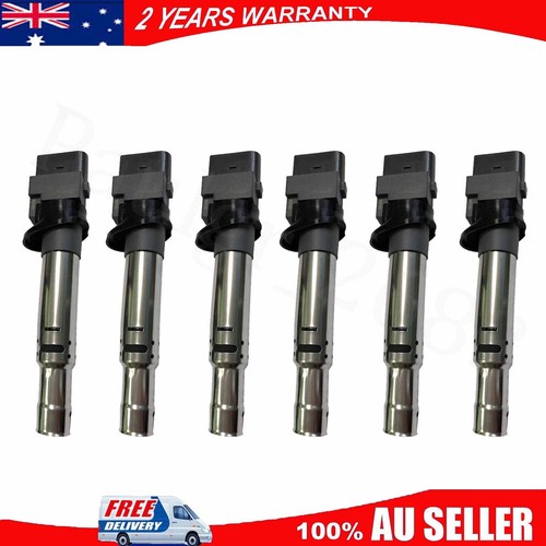 6PCS Ignition Coils 022905715B Fits VW Volkswagen EOS Touareg Audi A3 ...