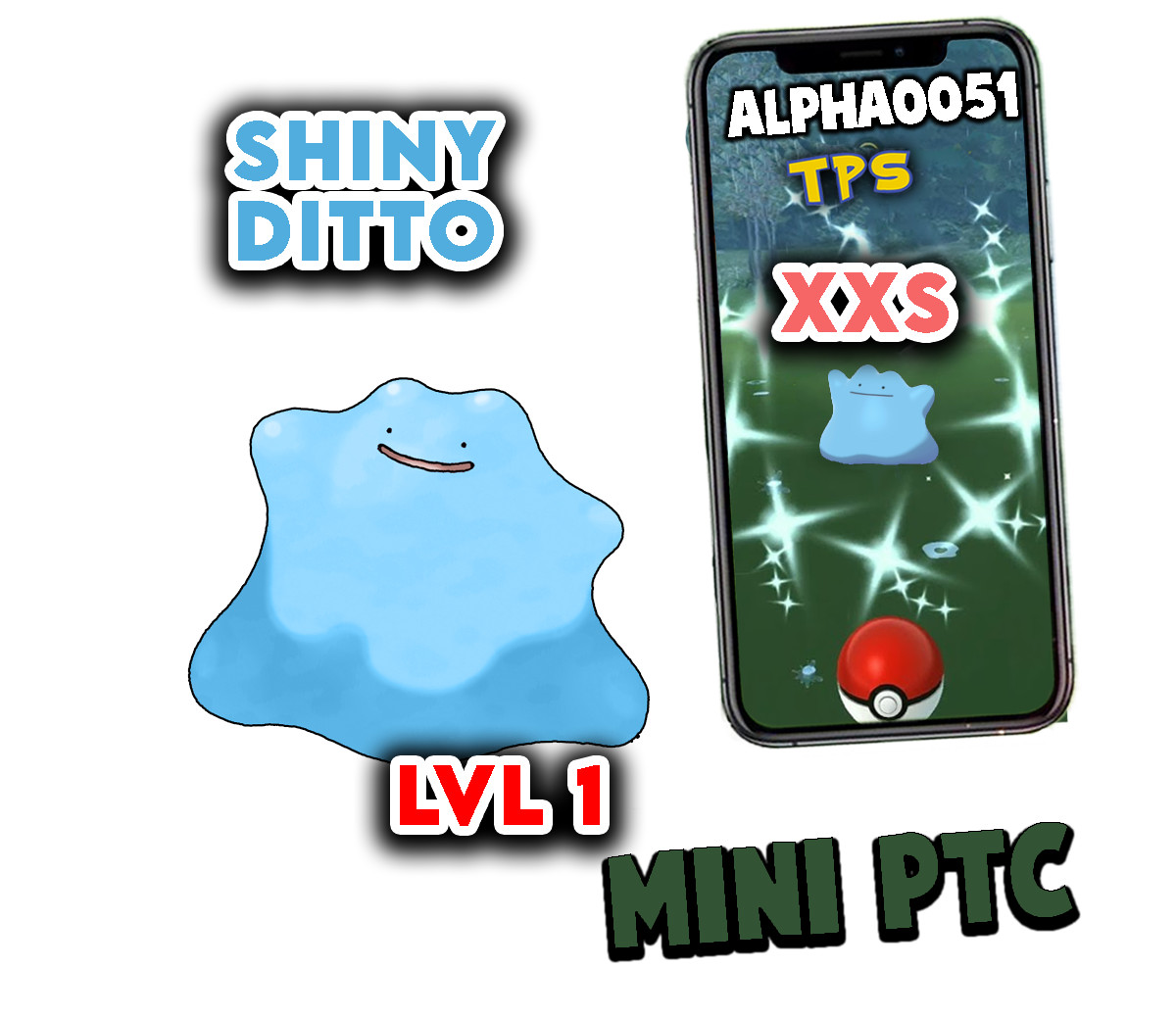 Pokemon Shiny Ditto XXS L1 Mini P T C 80k + | eBay