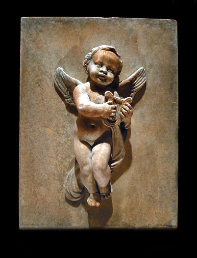 Angel-Eros with Lyre Wall Relief Sculpture Plaque | eBay