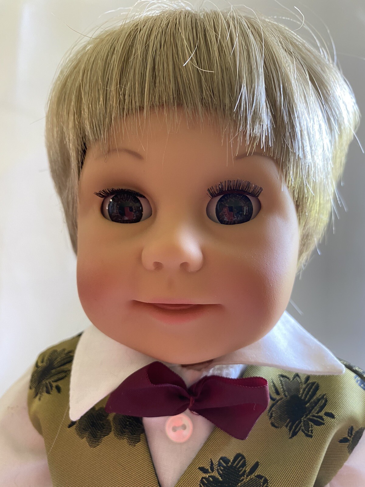 Engel Puppe Buppe Jointed Boy Doll Blonde Hair Brown Eyes BERNARD - 17 ...