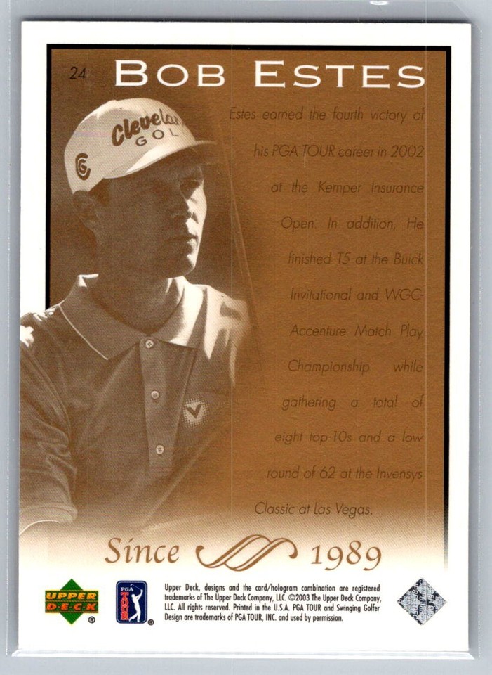 💎2003 Upper Deck Golf #24 Bob Estes💎 | eBay