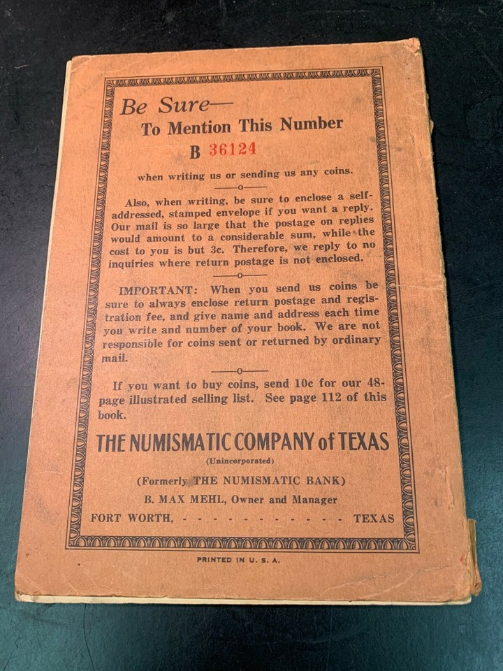 B. Max Mehl--33rd Edition The Star Coin Book #36124 | eBay