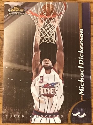 Michael Dickerson 1998-99 Topps Finest Rookie Card #239 Rockets NBA RC ...