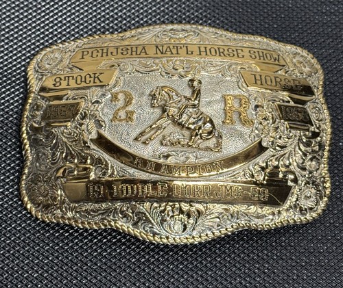 Vintage 1957-58 Crumrine Jewelers Western Trophy Belt Buckle Silver ...