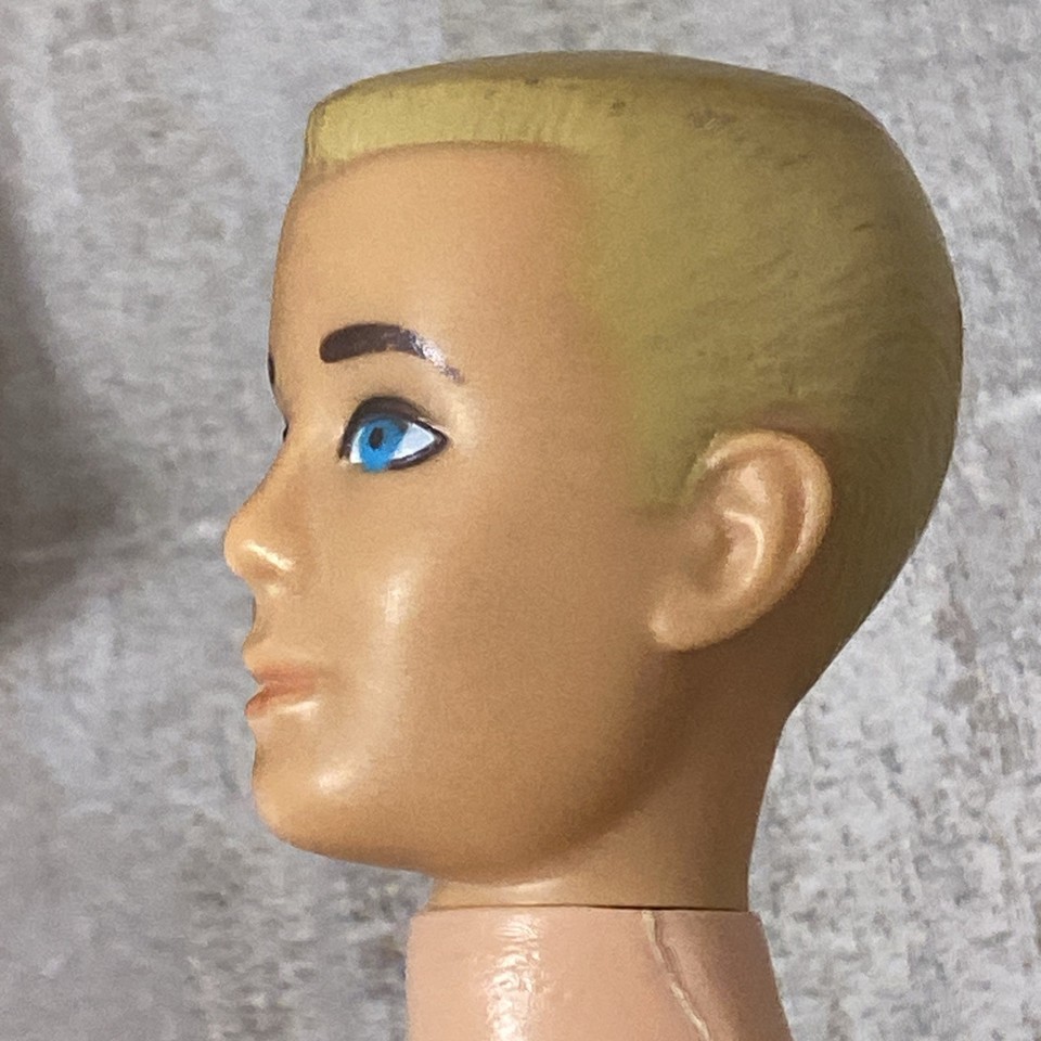 Vtg 1960's KEN Blonde Molded Painted Hair Straight Leg Ken Doll 1963 ...