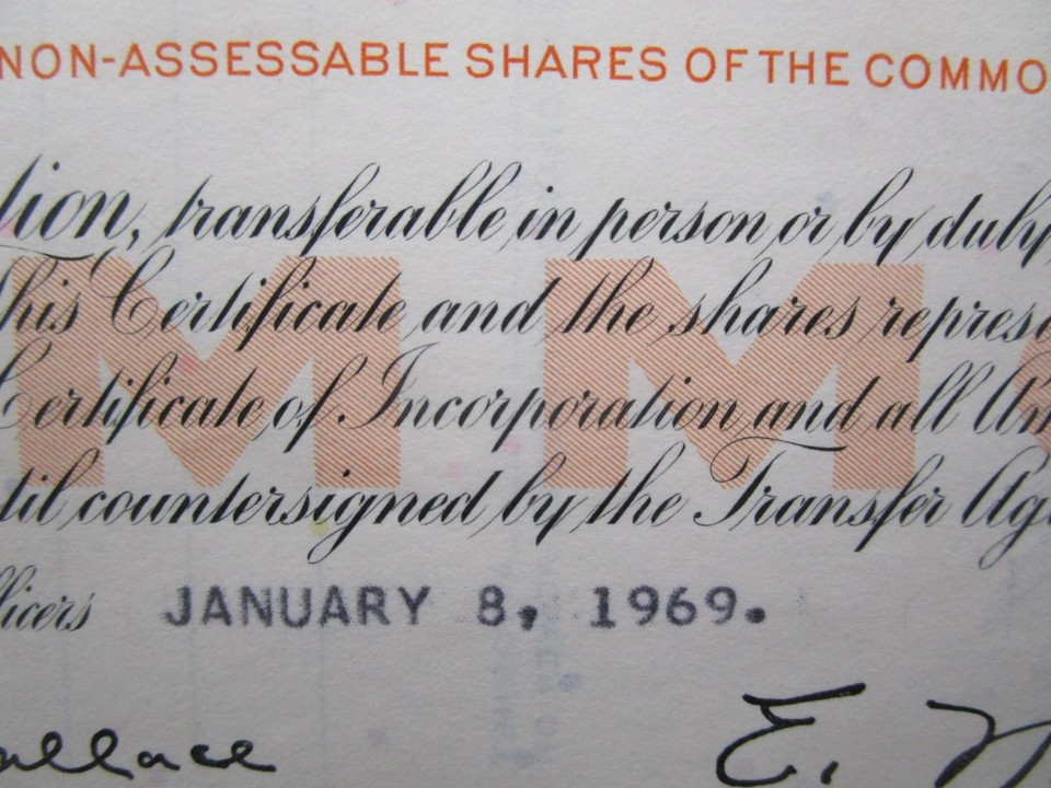 LAST ONE! Vtg 1969 GM GENERAL MOTORS Stock Certificate. 1960s | eBay