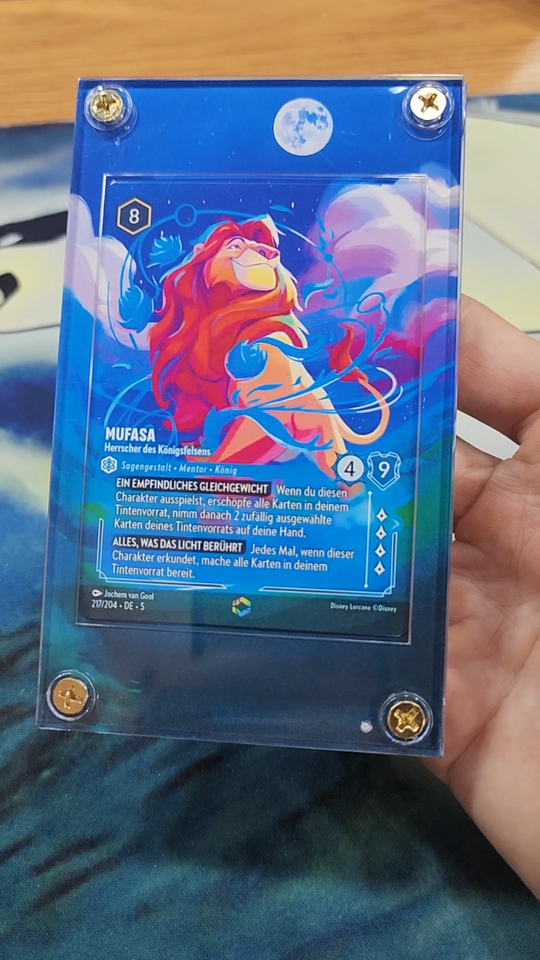 Disney Lorcana Mufasa - Ruler Of Pride Rock Enchanted 217/204 Custom ...