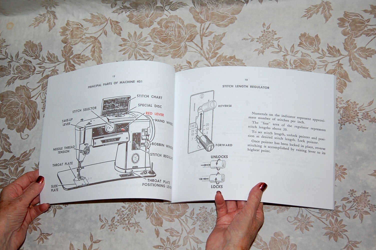 Large Deluxe-Edition Instructions Manual for Singer 401, 401A Sewing ...