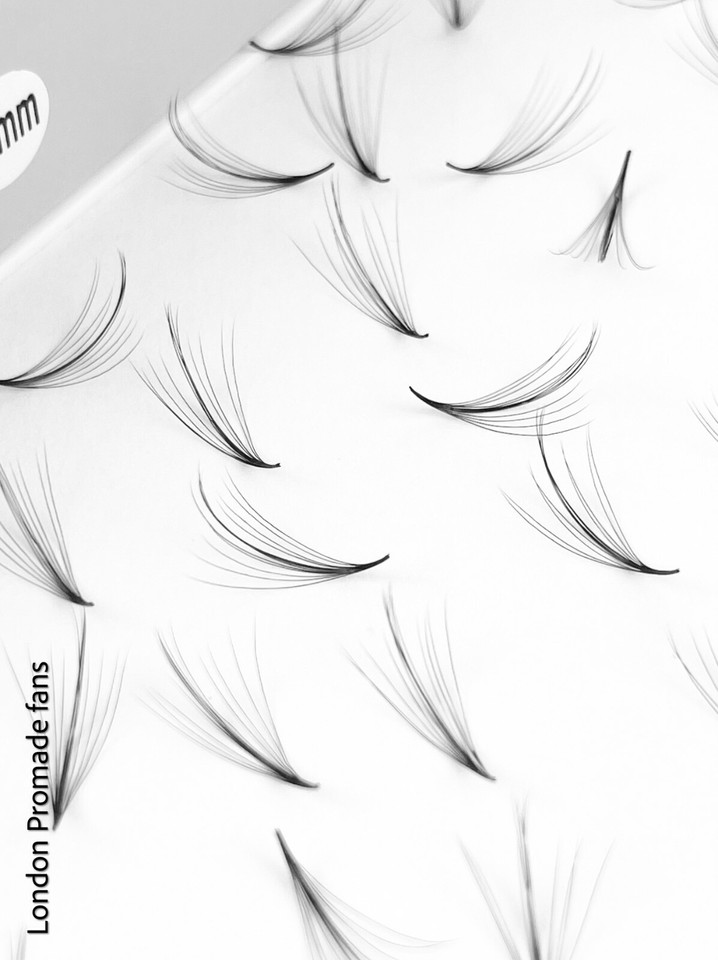 7D, Premade Volume Fans Mixed box Spikey Wispy hybrid style 00% pure ...