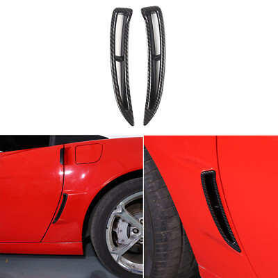 Carbon Rear Side Wing Air Flow Fender Intake Vent Cover For Corvette C6 ...