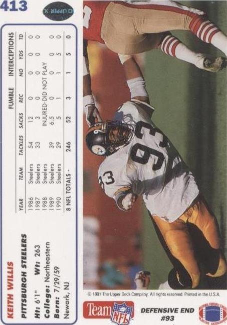 1991 Upper Deck Keith Willis #413 | eBay