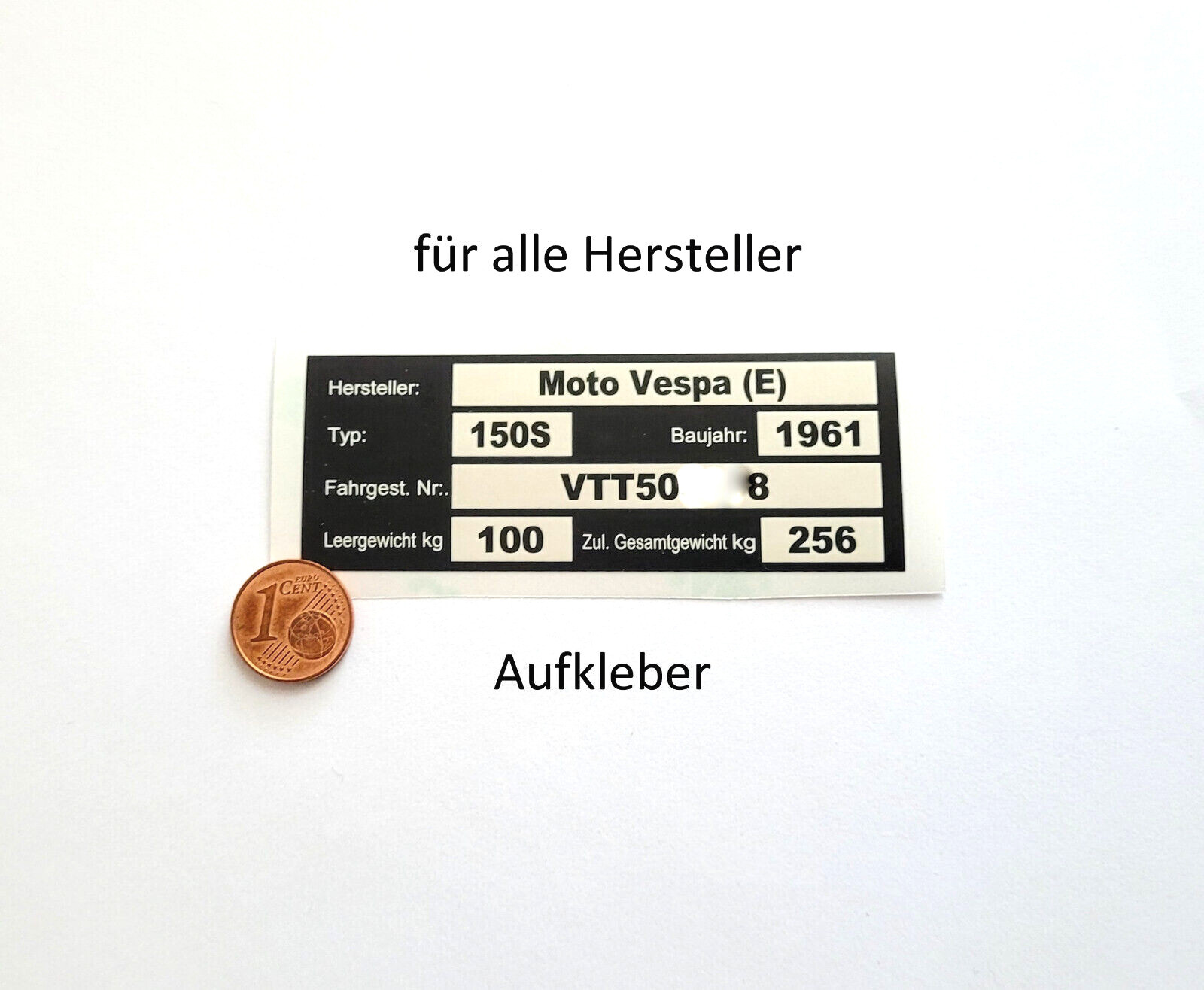Typenschild, Motorrad, PKW, Wohnmobil, LKW, KFZ, Quad, graviert,Alu o ...