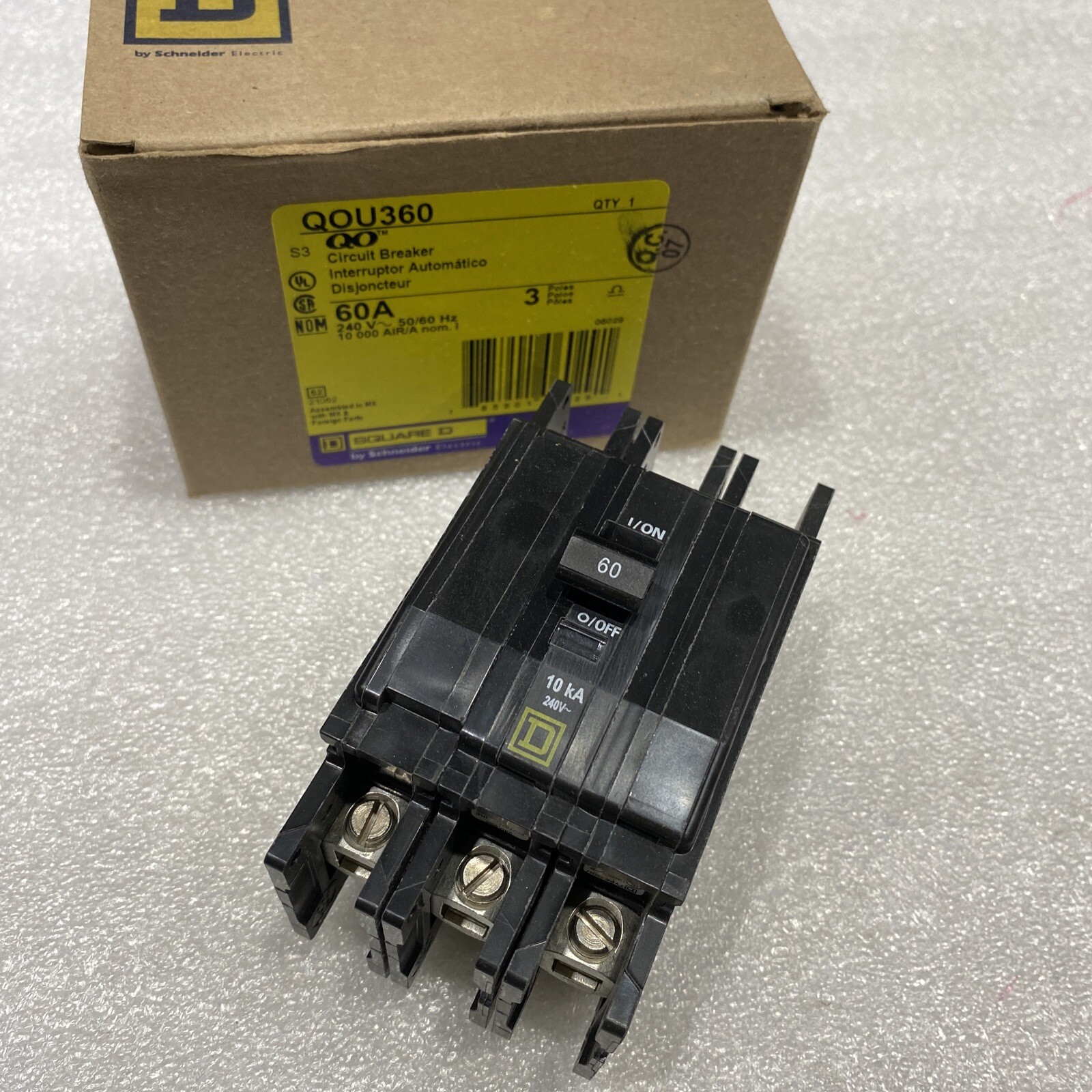 QOU360 SQD 3 POLE 60AMP 240V NEW | eBay
