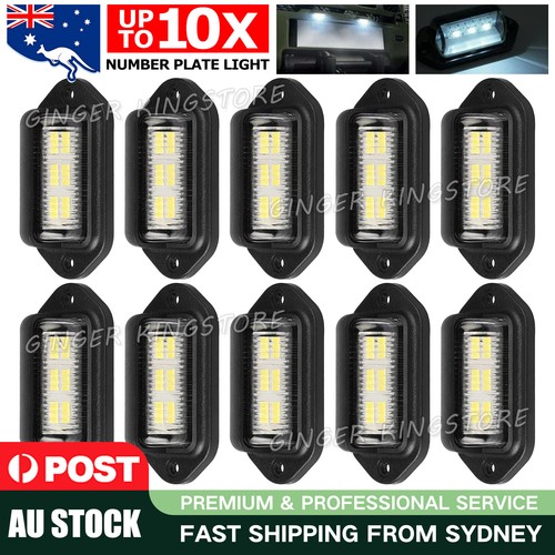 6 LED License Number Plate Light Lamps for Truck SUV Trailer Lorry 12 ...