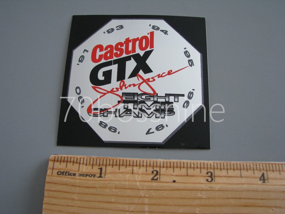 JOHN FORCE 8 TIME FUNNY CAR CHAMPION LOGO NHRA DRAG RACING STICKER ...