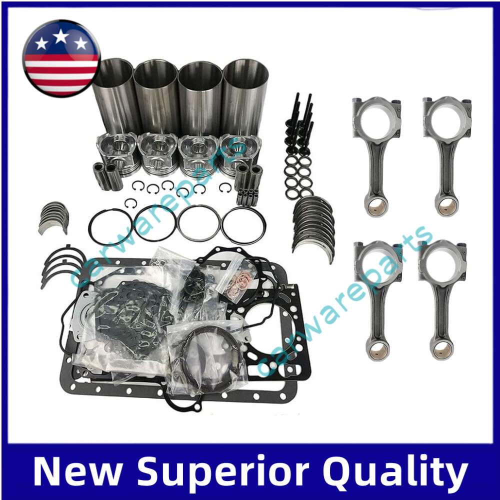Overhaul Rebuild Kit+connecting rod for Mitsubishi S4E S4E2 Engine FD20 ...