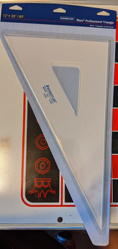 STAEDTLER Mars Professional Triangle 964 12" 30-60-90 Drawing /Drafting ...