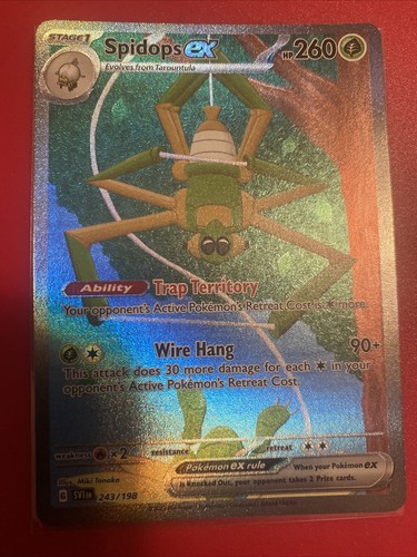 Pokémon TCG Spidops EX 243/198 Illustration Scarlet & Violet Base Set ...