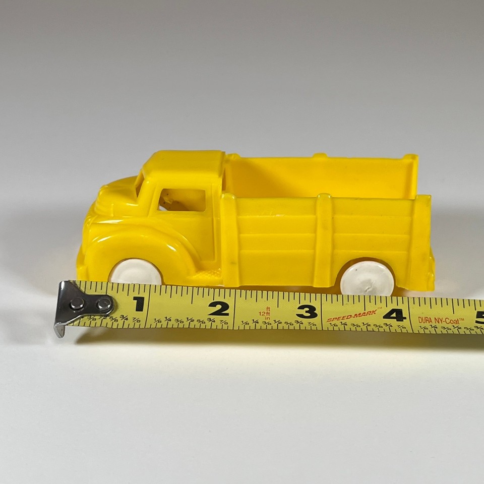 Vintage 1940s Lapin Yellow Plastic Cab Over Stake Truck Toy Made in USA ...