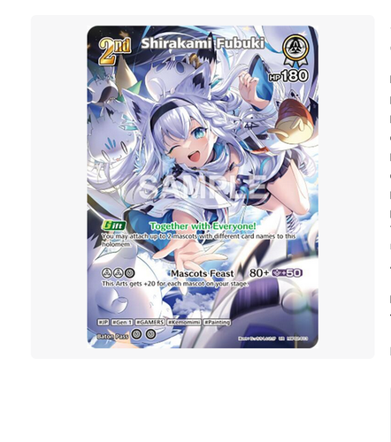 Hololive TCG Shirakami Fubuki Quintet Spectrum hBP02-013 NM Ultra Rare ...