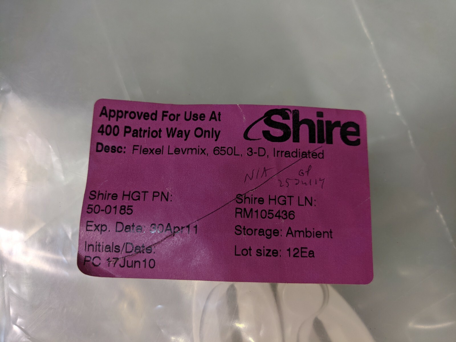 Sartorius Stedim Flexel Cubical Levmixer 650L Bag TPE/AC/PROBE ...