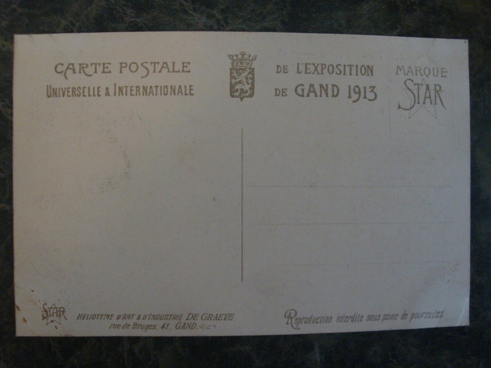 Vtg 1913 Gand Ghent 1913 Exposition Floralies d'Automne Postcard #22 ...