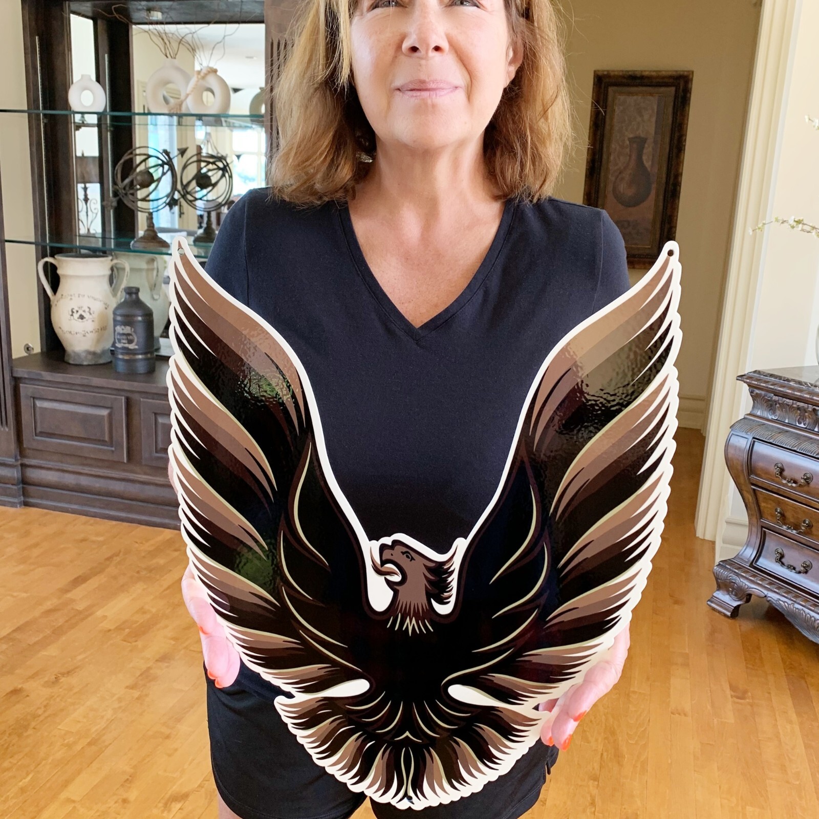 Trans Am Firebird Large Wall Emblem Rising Phoenix Hood Bird 18" x 15. ...